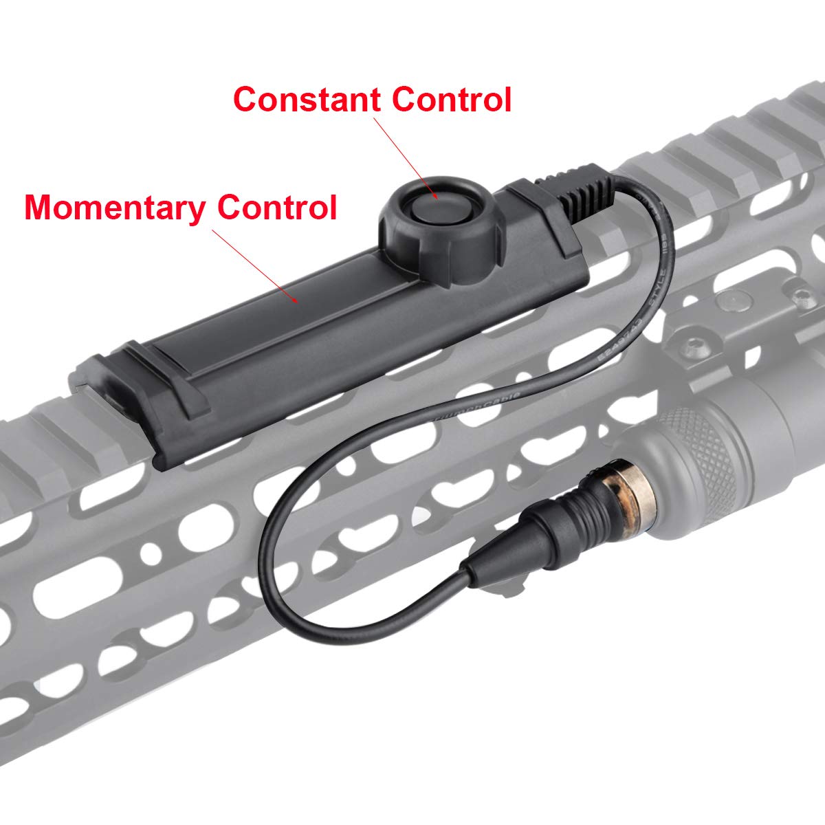 Weapon Rifle Light Remote Dual Tailcap Tape Switch Assembly for M300 M600 M951 M952 Series Hunting Light