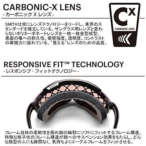 SMITH Optics Skyline XL Low Bridge Fit Unisex Snow Winter Goggle - Black, Chromapop Everyday Red Mirror