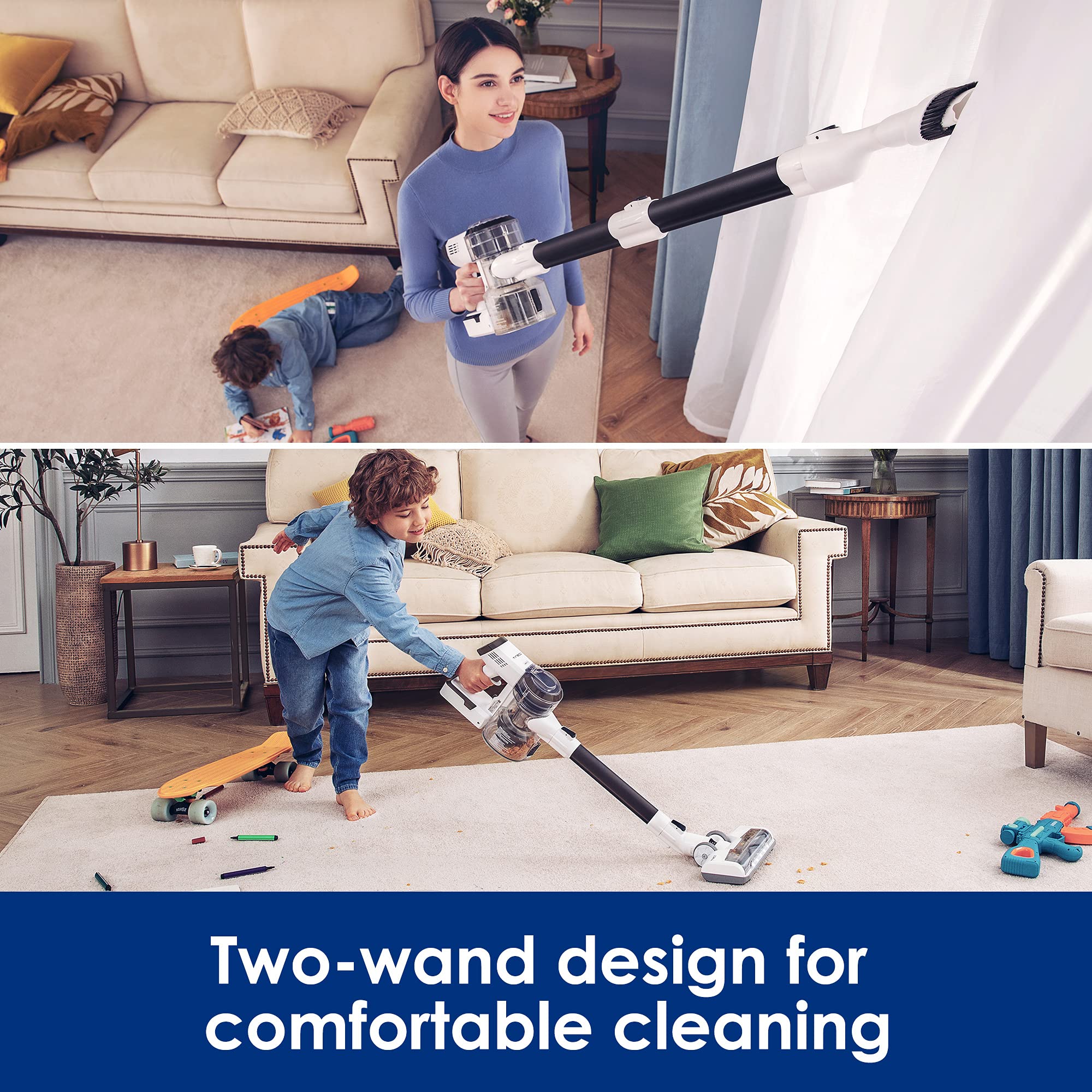 Tineco PWRHERO11 Snap Cordless Vacuum Cleaner, Lightweight Handheld Stick Vac 120W Powerful Suction for Carpet, Hard Surface, Pet Hair
