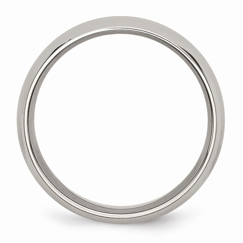 Sonia Jewels Size 8 - Titanium Yellow IP-Plated Grooved 6mm Polished Wedding Band