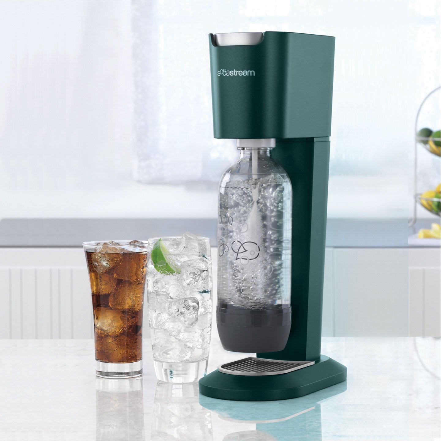 SodaStream Genesis Home Soda Maker Starter Kit, Green and Grey (Green/Gray)