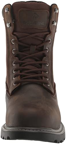 Wolverine Men's Floorhand Waterproof Insulated 8" Boot Construction, Dark Brown, 10.5 Wide