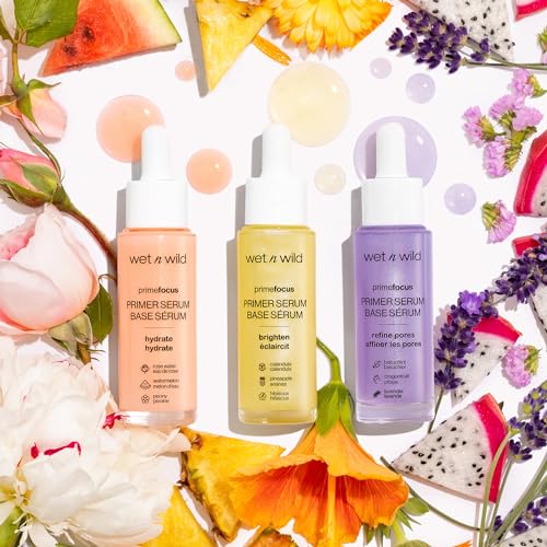wet n wild Prime Focus Pore Minimizing Facial Serum Primer Makeup Extending | Reduces Pores | Improves Skin Texture | Exfoliates | Retinol Alternative, Hydrating