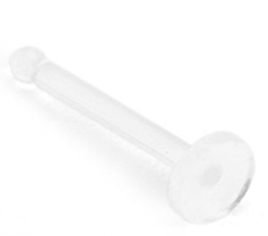 Pierced Owl Set of 10 20GA Clear Bioflex 2mm Top Metal and Allergy Free Clear Nose Stud Retainers