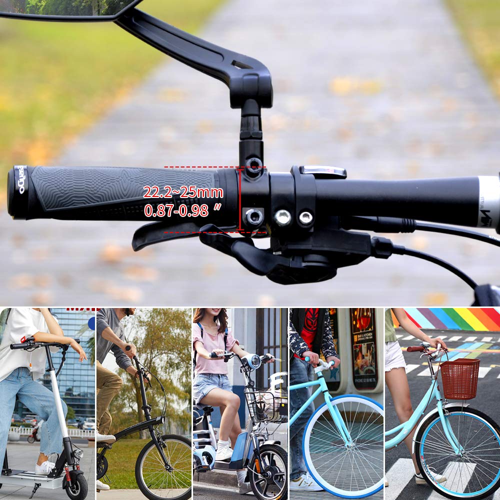 RBRL New bike mirror Blast-resistant Adjustable Bike Rearview Mirror with Large Lens,MTB Bicycle Mirrors for Handlebars (Left side)