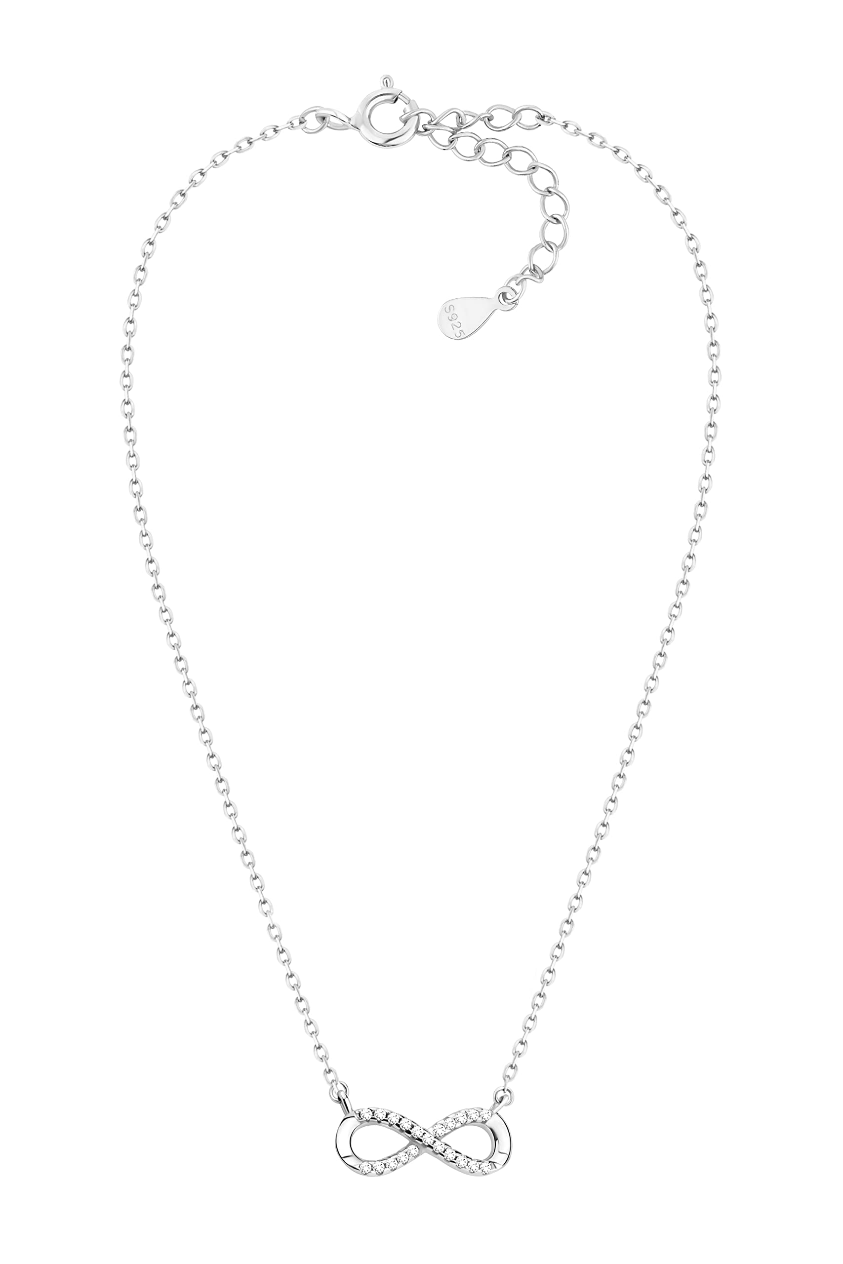 Sofia Milani - Women's Necklace 925 Silver - with Zirconia Stones - Infinity Pendant - 50135