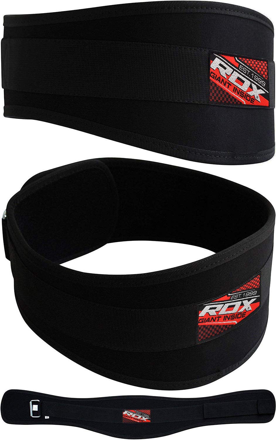 RDX Weight Lifting Belt for Gym Fitness Training - Neoprene Padded Curved Belt with 6 inch Lumbar Back Support - Great for Bodybuilding, Functional Training, Powerlifting, Deadlifts Workout & Squats