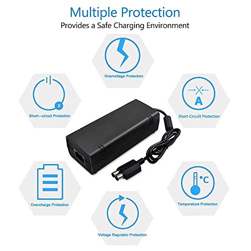 Power Supply for Xbox 360 Slim,Prodico Power Charger for Xbox 360 Slim Console