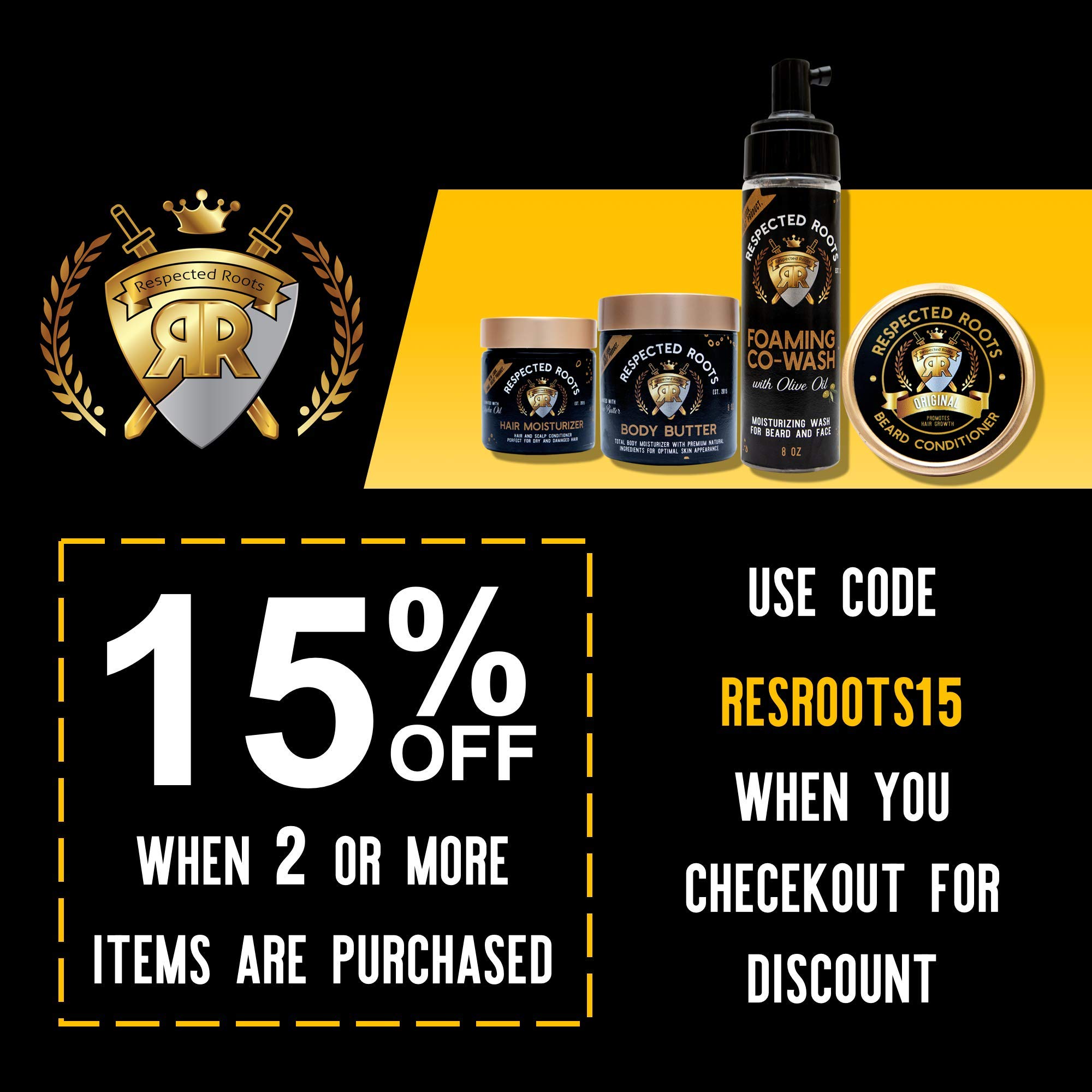 Respected Roots Natural Unscented Beard Conditioner Balm for Men with Shea Butter, Cocoa butter, Mustache Moisturizer, Facial Hair Conditioner, Beard Growth Balm