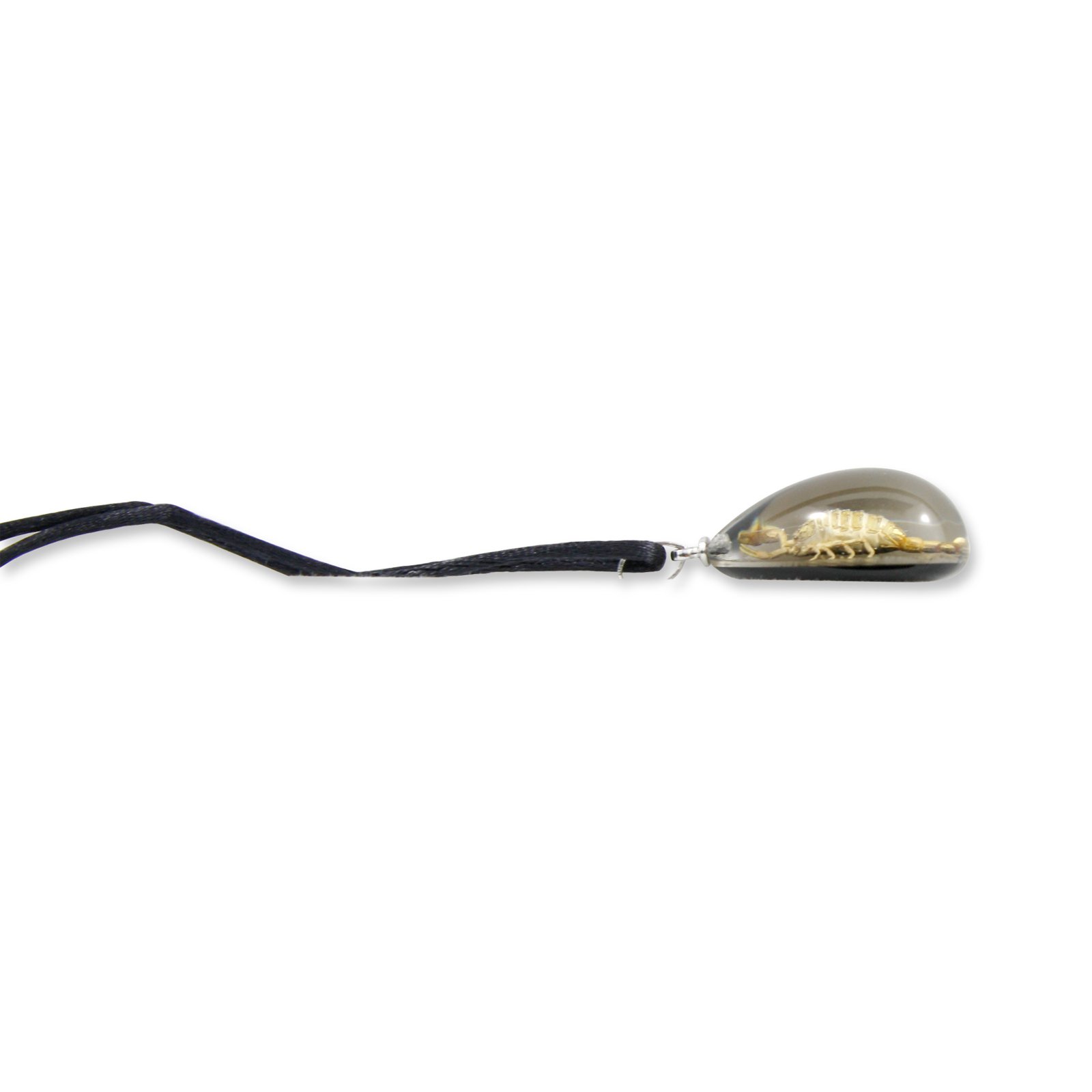 REALBUG Gold Scorpion Necklace, Black, Small