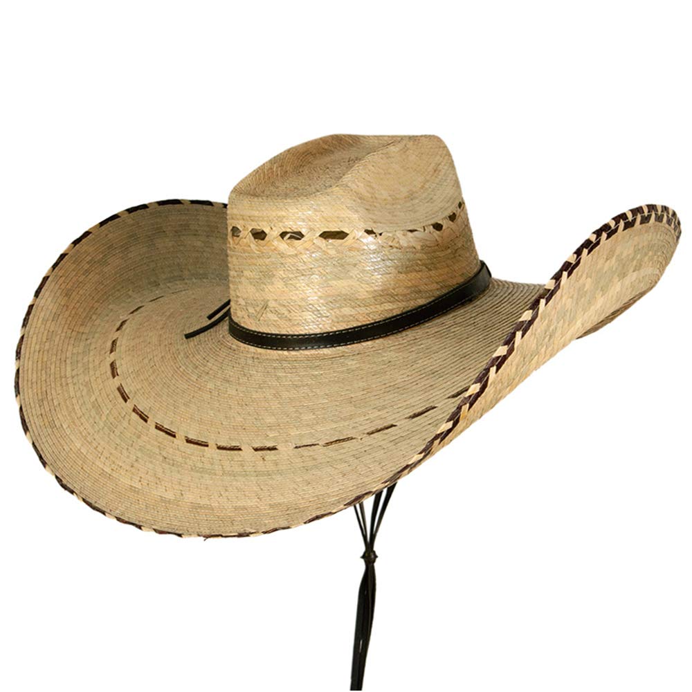 SOLID WING Oversized Cowboy Wide Brim Straw Hat - Natural OSFM,One Size