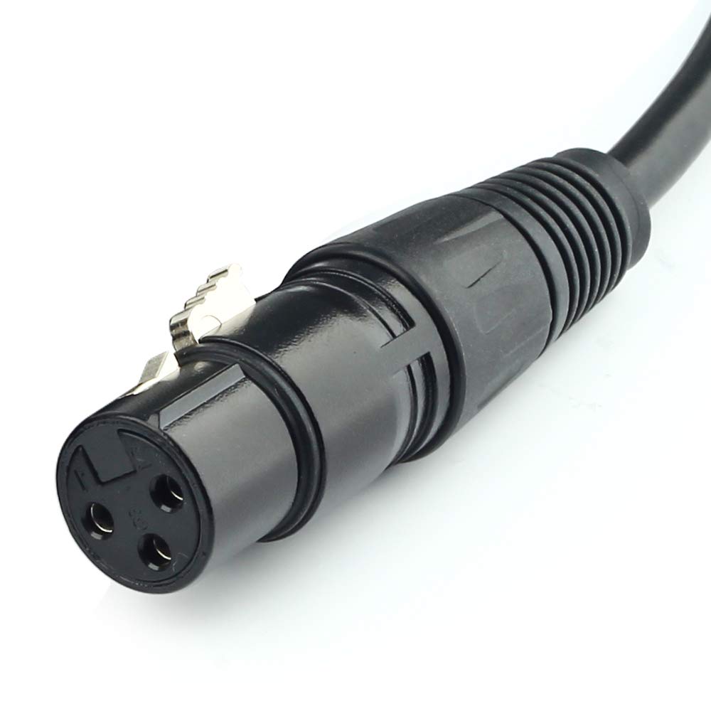 SiYear 3 Pin XLR Female to 5 Pin XLR Male Audio Cable for Microphone DMX Stage Light Turnaround ,XLR3Fto XLR5M Adapter Cable (12inch / 2Pack