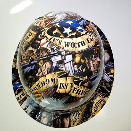 Wet Works Imaging Customized Pyramex Full Brim Freedom ISNT Free with Ratcheting Suspension Custom LIDS Crazy Sick Construction PPE