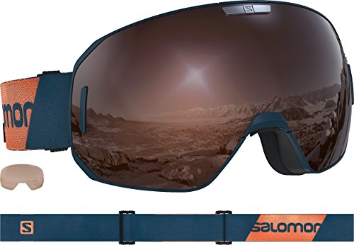 Salomon S/Max Access Ski Goggles, Moroccan Blue/Solar Mirror/Tonic Orange