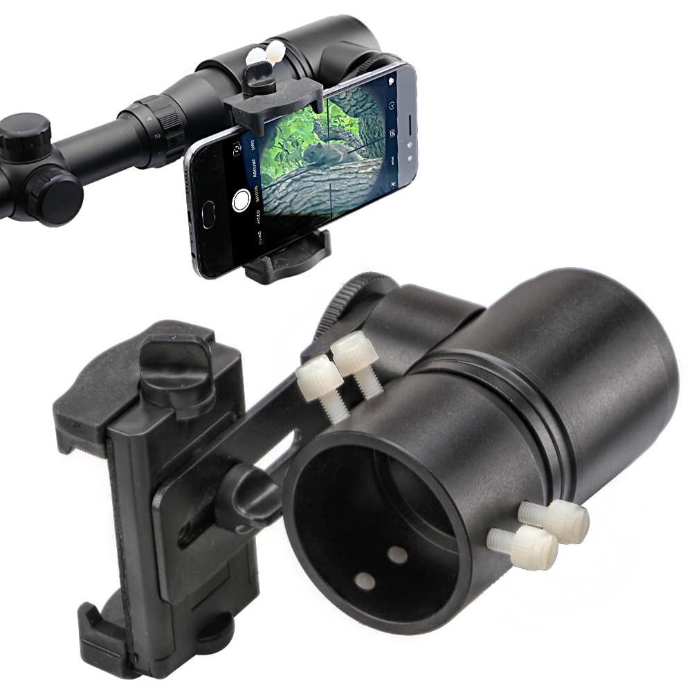 Starboosa Rifle Scope Mount Camera Adapter - Smartphone Camera Adapter for Hunting & Birding -90 Degree Angle - Dual Angles for Sighting and Aiming - Outdoor Shooting