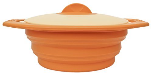 Zoie + Chloe 100% Silicone Family Size Steamer - Collapsible Design with Lid & Detachable Colander