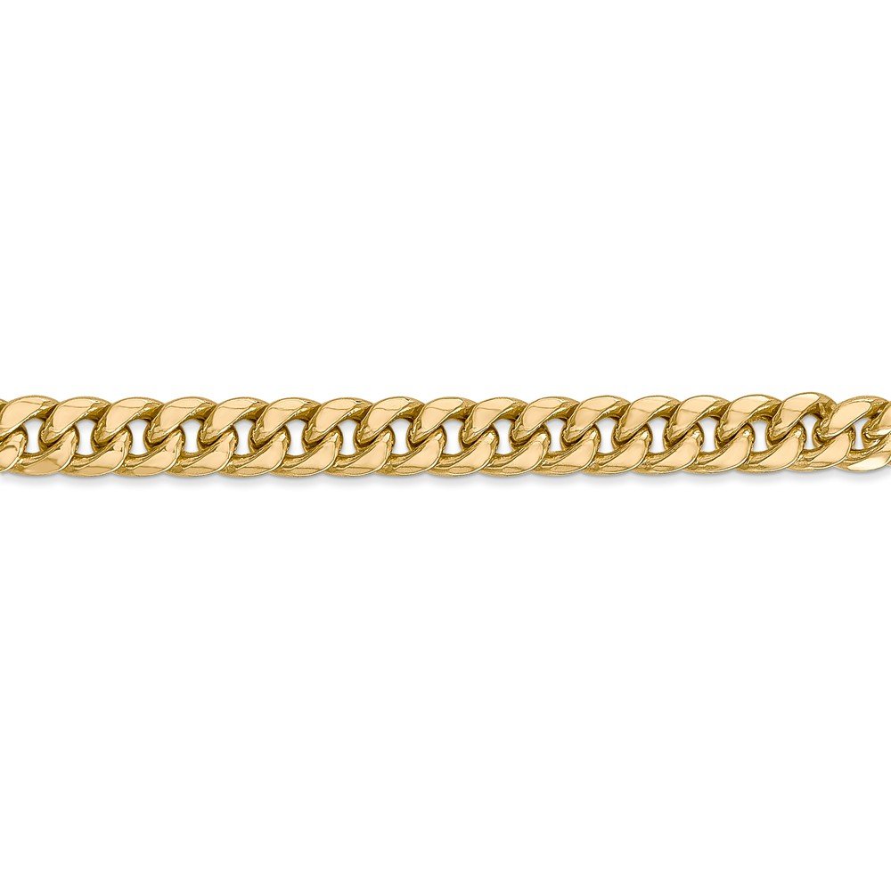Sonia Jewels 14k Yellow Gold 6mm Miami Cuban Curb Chain Bracelet - with Secure Lobster Lock Clasp 7"
