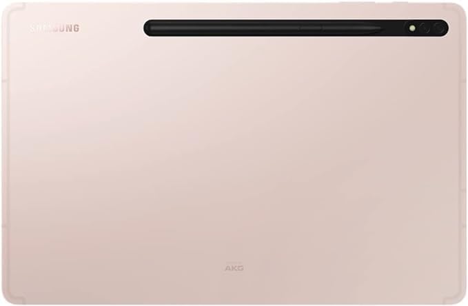 SAMSUNG Galaxy Tab S8+ Plus w/Low Latency S-Pen 256GB 12.4’’ 120Hz AMOLED, Snapdragon 8 (4nm), Android 12 Wi-Fi Tablet SM-X800 US Model (w/Fast 25W Charging Cube, Pink Gold)