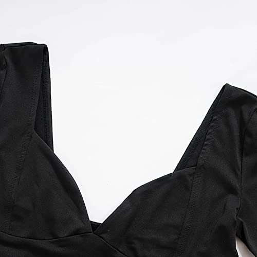 Y2K Fitted Basic Long Sleeve Shirt for Women, Casual Long Sleeve Crop Tops Crewneck Slim Fit Workout Yoga Tshirts