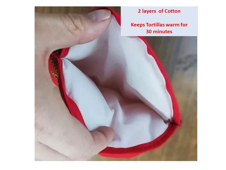 Tortilla Warmer Microwave Safe / Microwaveable Container Round 8in With Bandana-like desing, two layers, this container will keep your tortillas warm/ Mexican Tortillas Warmer