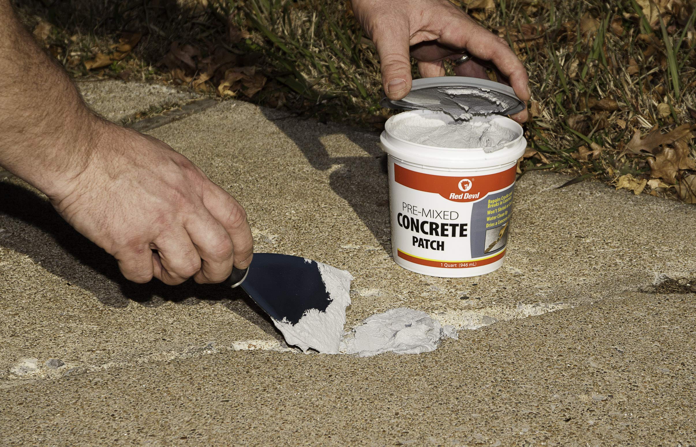 Red Devil 0645 Pre-Mixed Concrete Patch, 5.5 Oz Squeeze Tube, Pack of 1, Gray, 5 Fl Oz