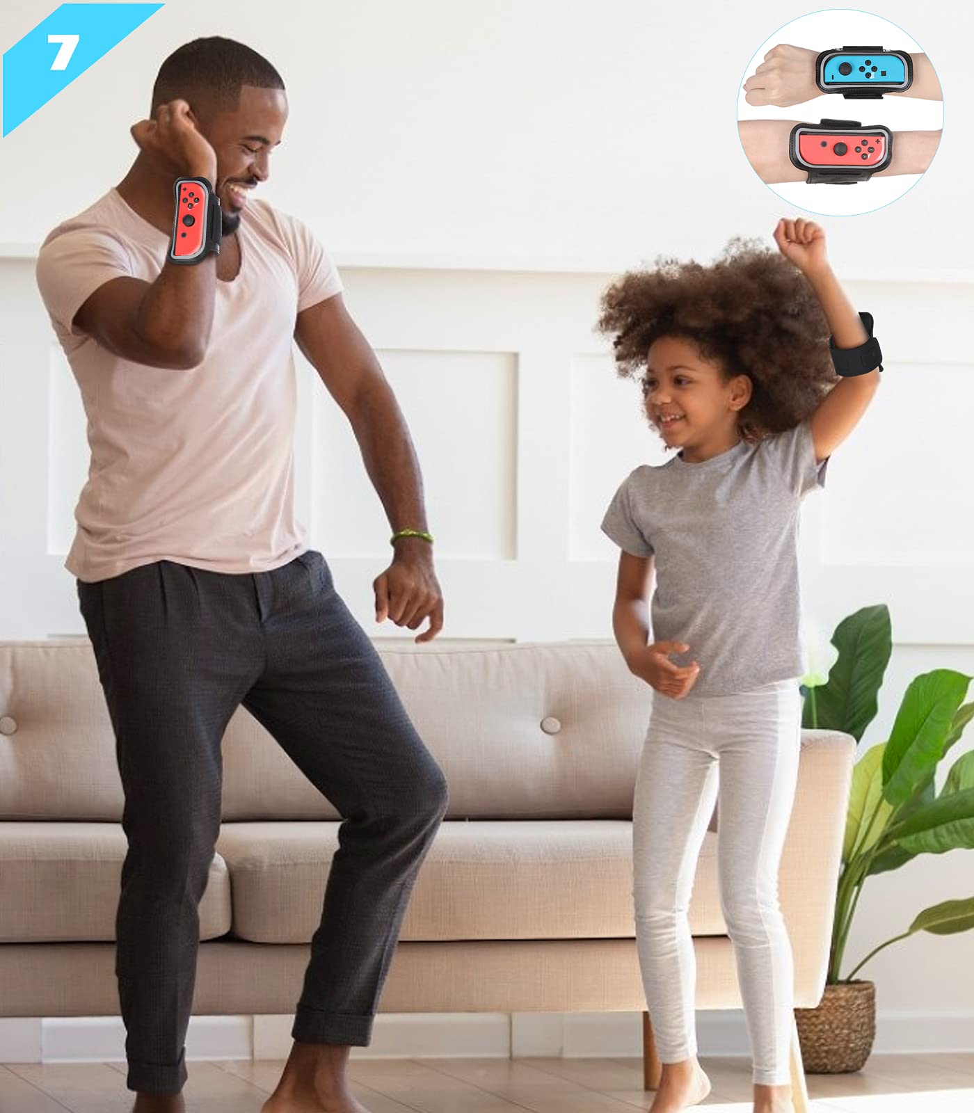 TiMOVO Wrist Bands Straps Compatible with Nintendo Switch 2024 2023 2022 2021 2020, Switch Sports, Switch Zumba Burn It Up, Cardio Boxing Series,(2 Pack) Adjustable Elastic Armband for JoyCon