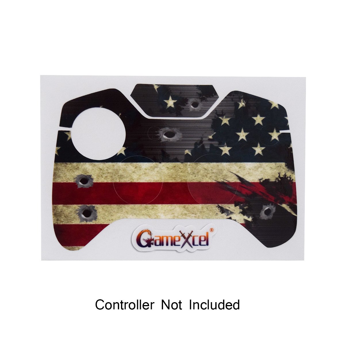 Skins Stickers for Xbox One Games Controller - Custom Orginal Xbox 1 Remote Controller Wired Wireless Protective Vinyl Decals Covers - Leather Texture Protector Accessories - Battle Torn Stripes