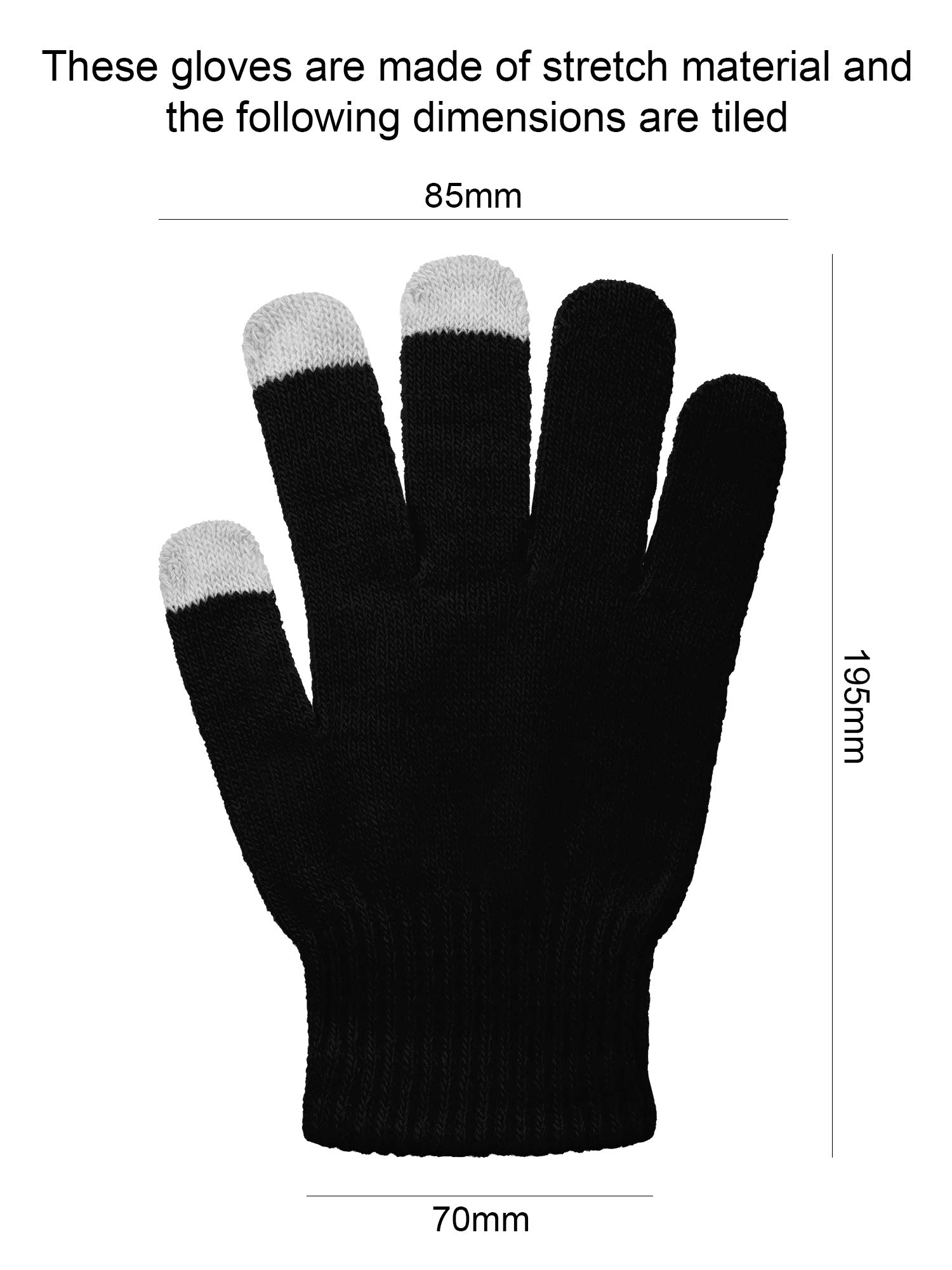 SATINIOR 60 Pairs Touchscreen Gloves Winter Stretch Knitted Texting Gloves for Men Women (Color 3)
