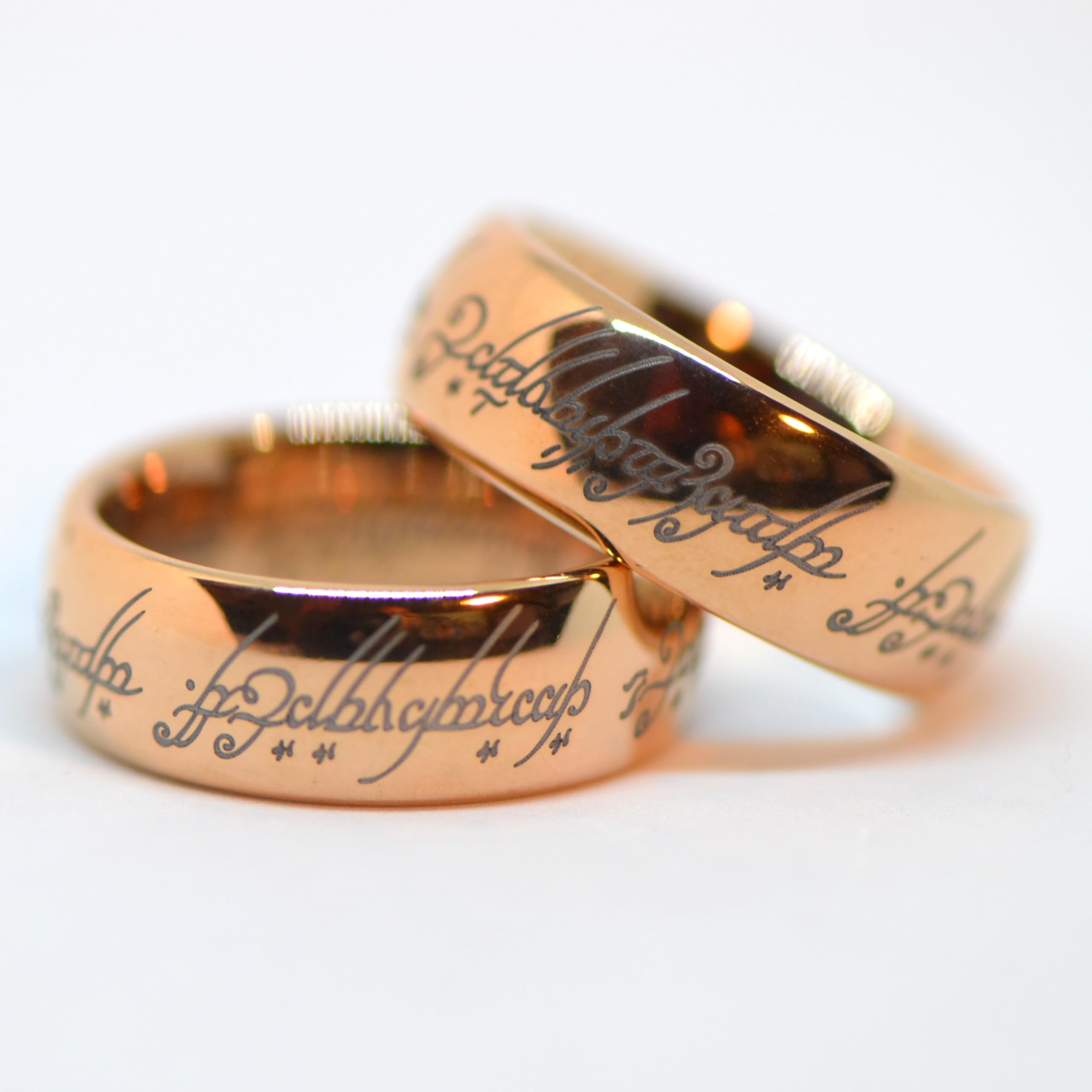 Rose Gold Tungsten Carbide One Ring Wedding Band Engagement Promise Ring Elvish 6mm 8mm Valentine Birthday Anniversary (5.5)