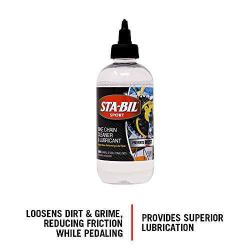 STA-BIL SPORT Bike Chain Cleaner & Lubricant - Prevents Rust on Chains, Cables, and Derailleurs, Premium Lubricant, Easy to Apply, Preserves Bike Chains, 8oz (22406)