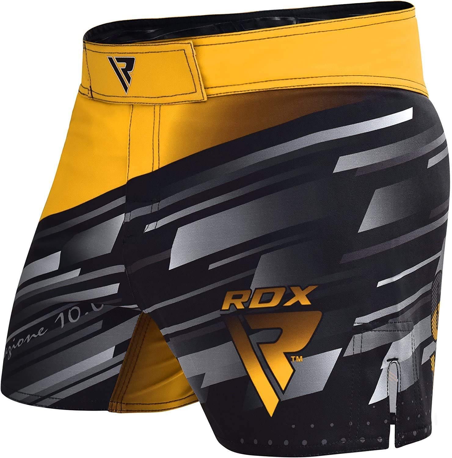 RDX MMA Blaze Shorts Stretch Clothing Training Cage Fighting Grappling Martial Arts Muay Thai Kickboxing Yellow