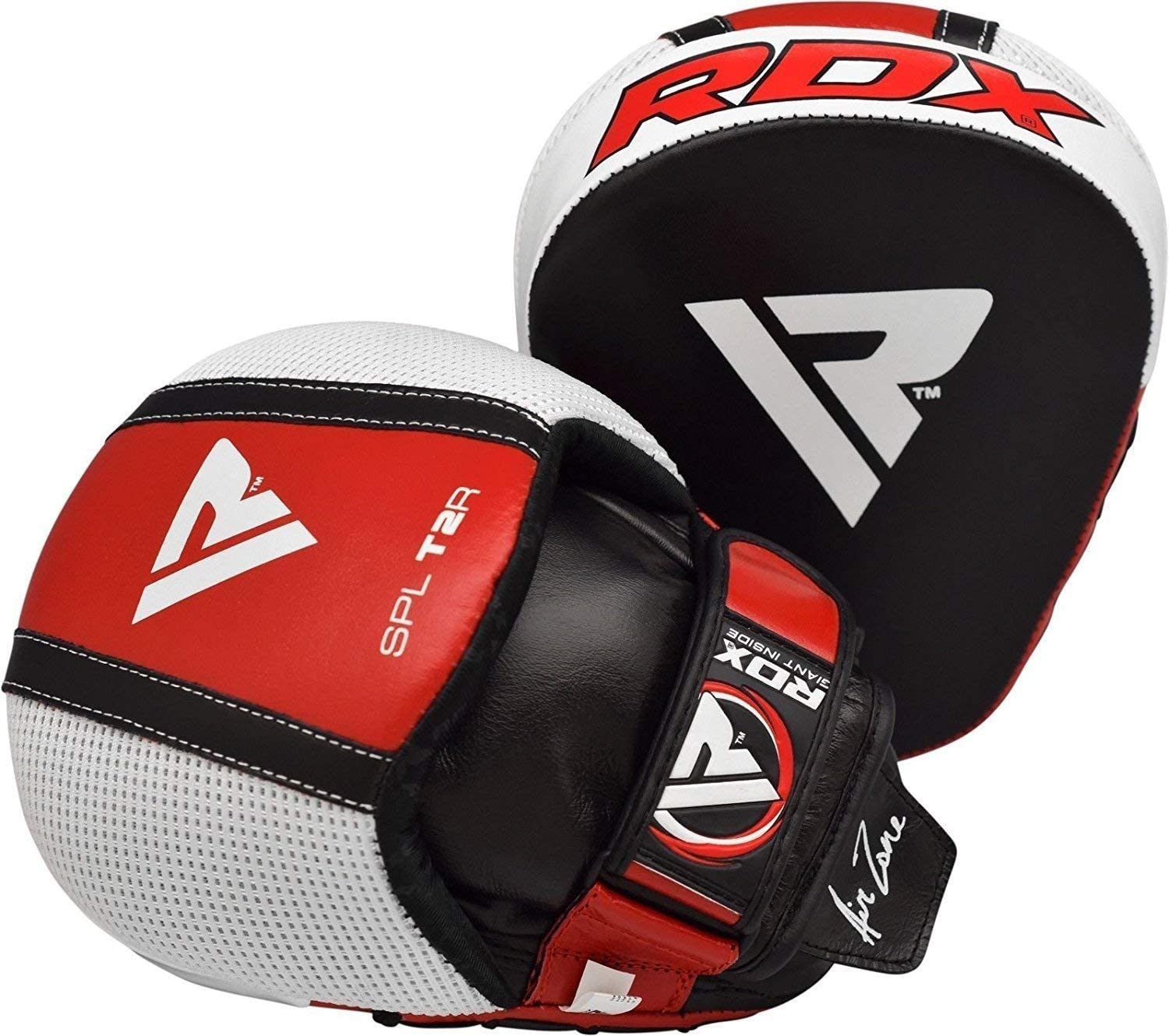 RDX Smartie Pads MMA Boxing Punch Target Focus Training Punching Mitts Hook & Jab Thai Strike Kick Shield, Standard, Red/Black