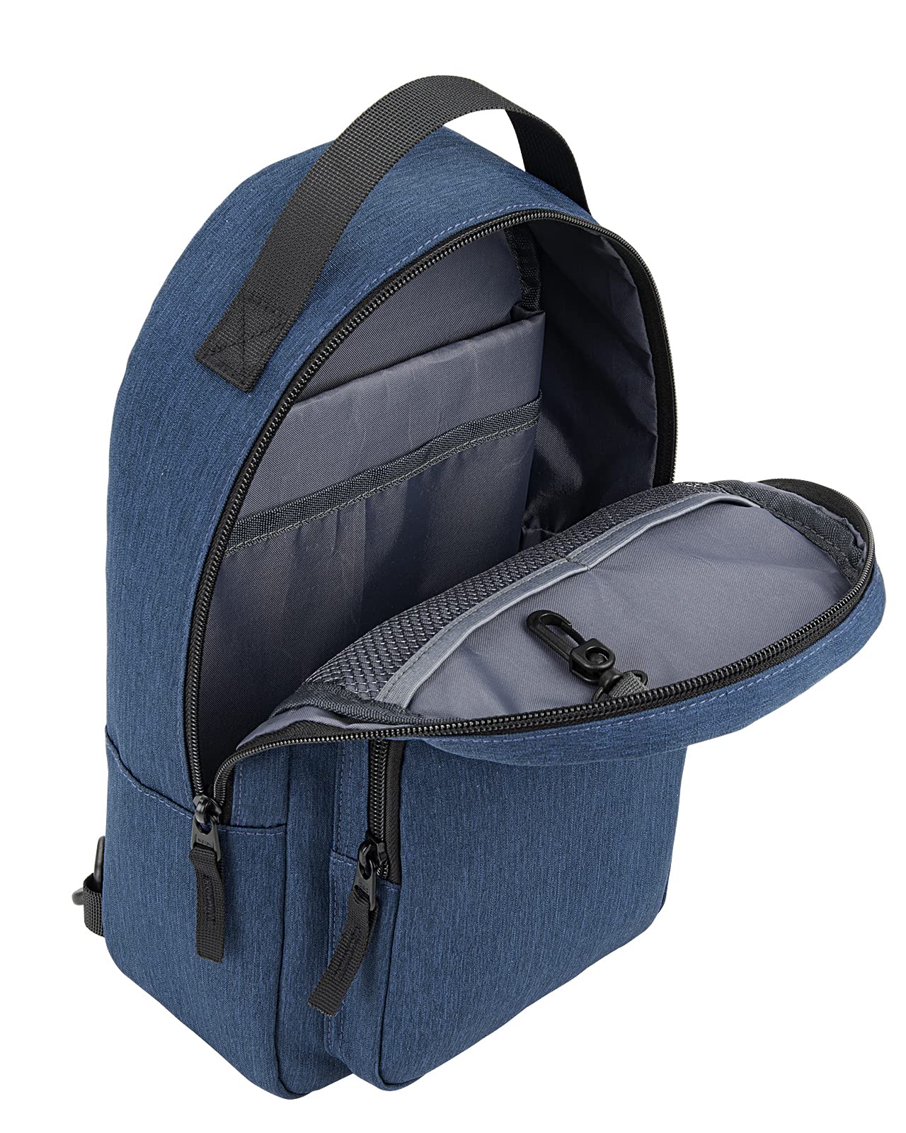 WATERFLY Women's Crossbody Mini Bags: Small Sling backpack with Zipper Pocket Adjustable Strap (Blue)