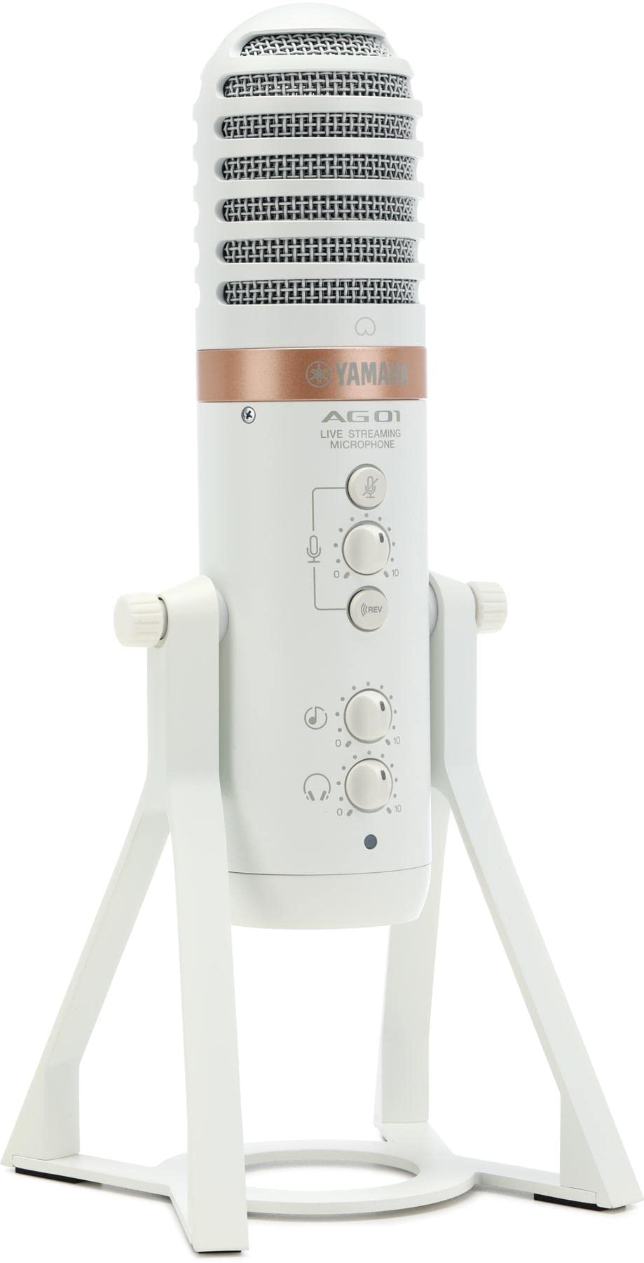 Yamaha AG01 White USB microphone with integrated high-performance mixer and Steinberg Software Suite