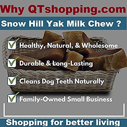 Snow Hill Yak Milk Cheese Dog Chews Large Multi Choice Long Lasting Odor Stain Gluten GMO Free Protein-Rich Treats (Large 3 pcs)