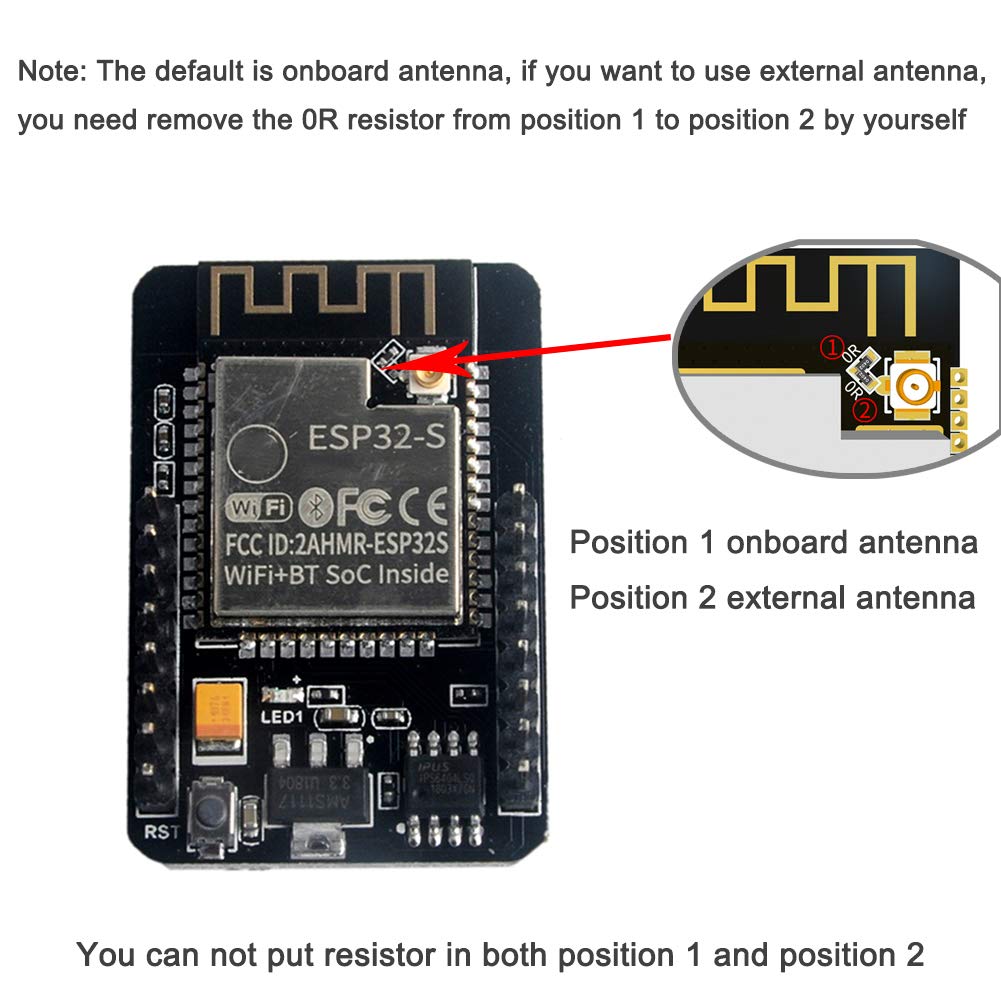 Stemedu ESP32-CAM Development Board WiFi Bluetooth Module, Dual-core 32-bit CPU Built-in Flash Ai Thinker Camera Module OV2640 for Arduino