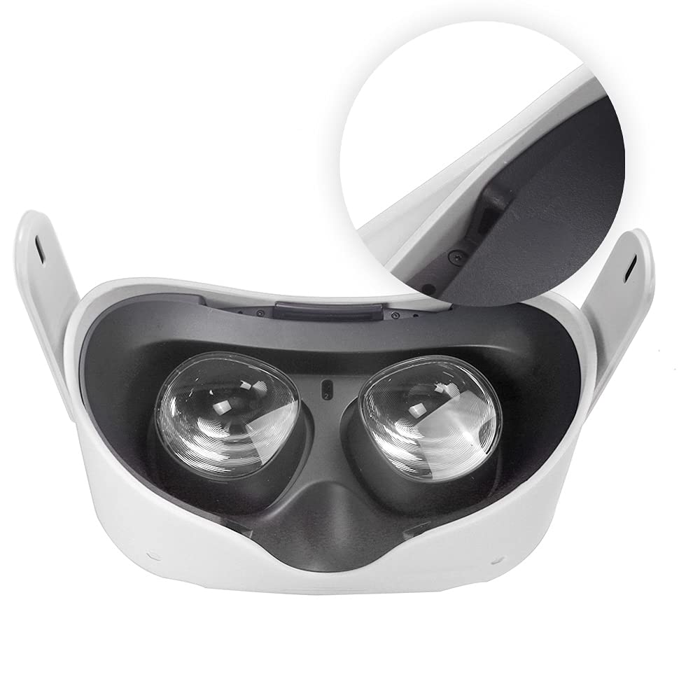 StarMei HJXD VR Shell Front Face Protector Cover for Oculus Quest2,Washable Anti Scratch Anti Shock Anti Dust, Premium Materials, Comfortable Experience (White)
