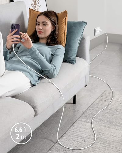 USB C Charger for iPhone 15, [MFi Certified] 20W PD Wall Charger Block with 6.6FT Long USB C to C Fast Charging Cord for iPhone 15/15 Pro Max/15 Pro/15 Plus, iPad Pro/Air/Mini, iPad 10th Generation