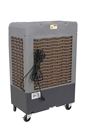 Portable Swamp Coolers - 3100 CFM MC37M Evaporative Air Cooler with 3-Speed Fan - Water Cooler Fan 950 sq. ft. Coverage High Velocity Outdoor Cooling Fan Swamp Cooler by Hessaire - Gray
