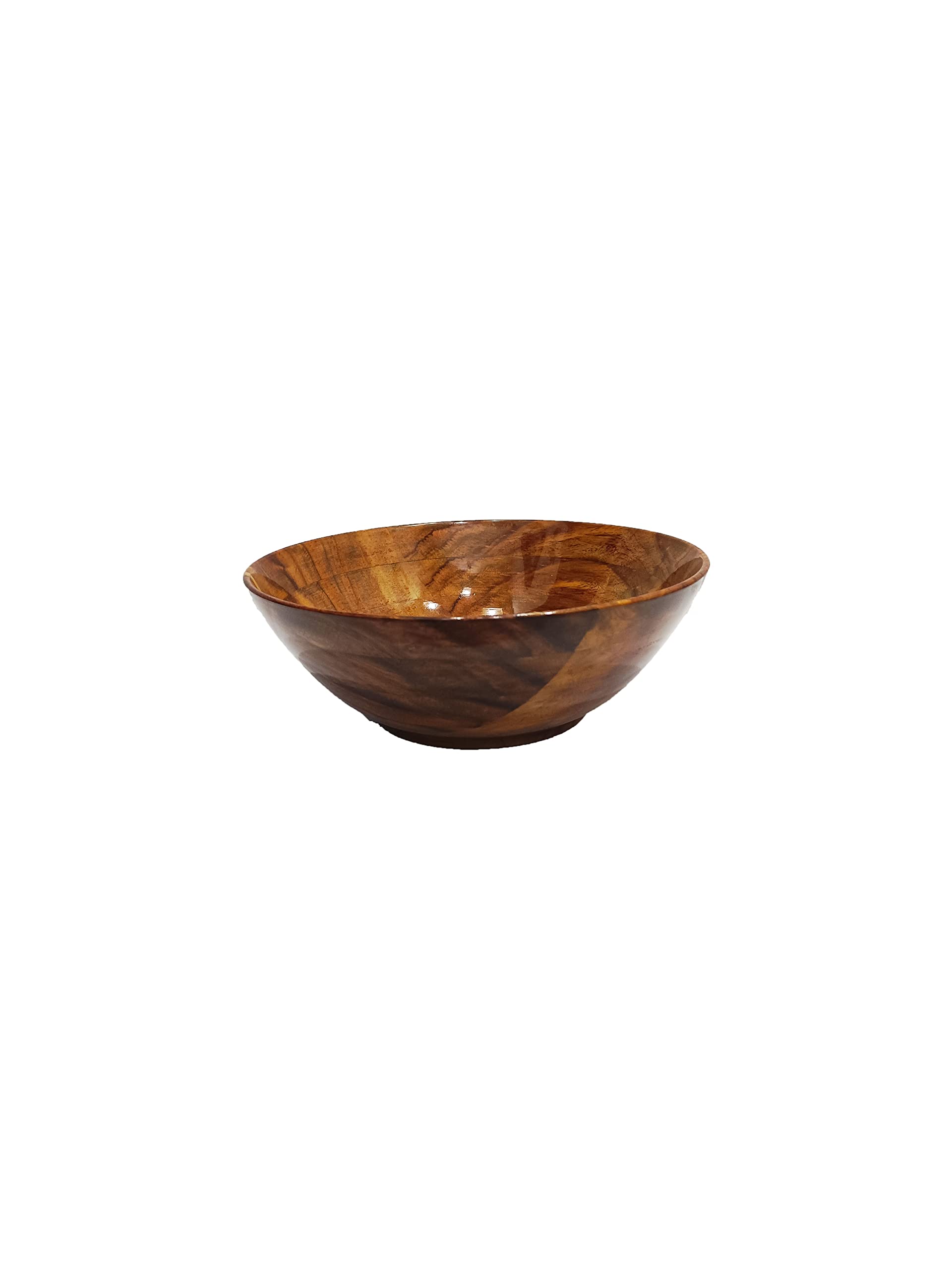 Wooden Bowl for Dry Fruits, Fresh Fruits and Snacks, 8" Diameter X 3" Height