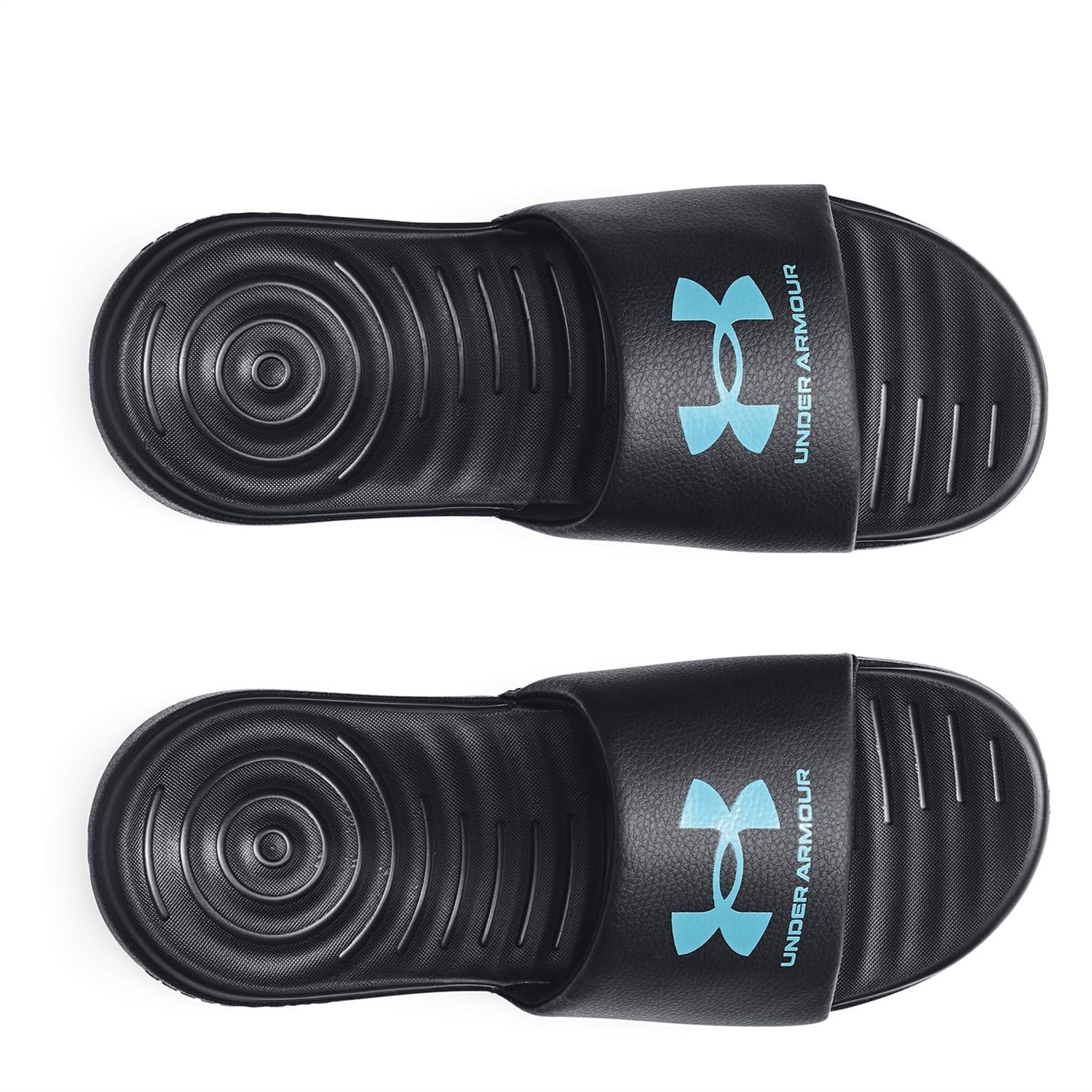 Under Armour Boys' Ansa Fixed Strap, (009) Black/Black/Blue Surf, 11K, US