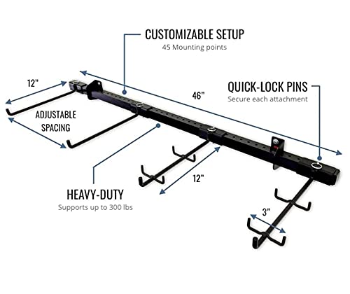 StoreYourBoard Fitness Gear Essential Gym Rack, Wall Mount Organizer, Yoga Mats Jump Ropes Exercise Bands