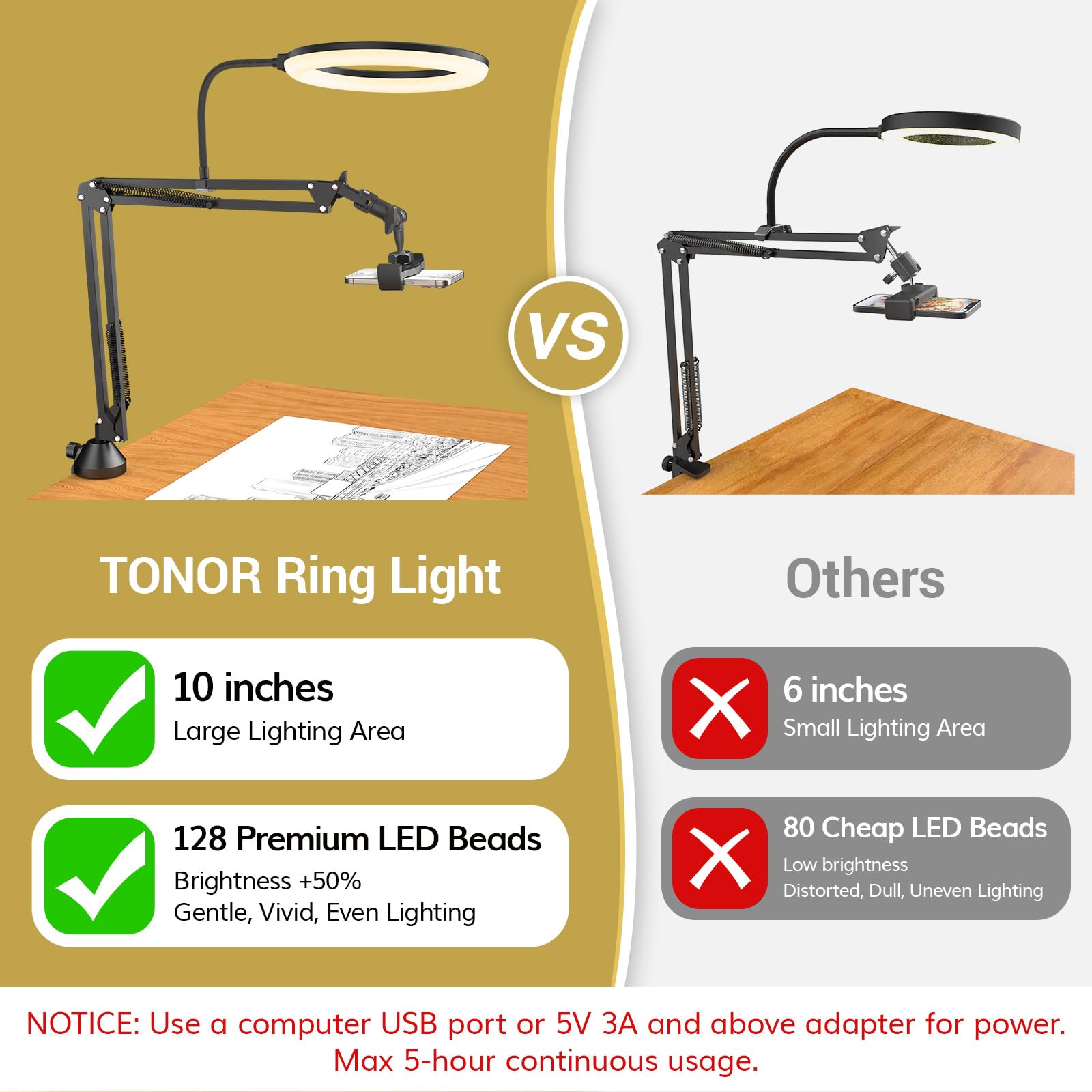 TONOR 12" Large Ring Light with Stand and Phone Holder,LED Selfie Ring Light with Tripod Stand for Phone, Dimmable Circle Ligh with Bluetooth Remote for Tiktok/YouTube/Makeup/Photography/Vlog TRL-20