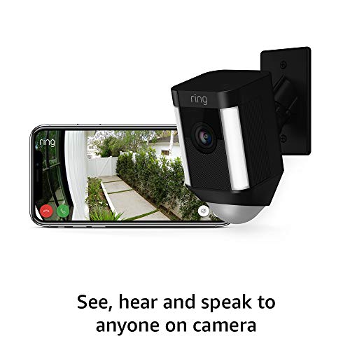 Ring Spotlight Cam Mount - Hardwired HD Security Camera - Black