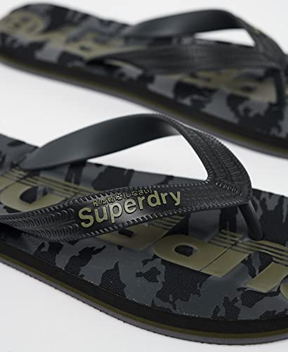 Superdry Men's Scuba Flip Flop, Black Black Camo A15, 9-10