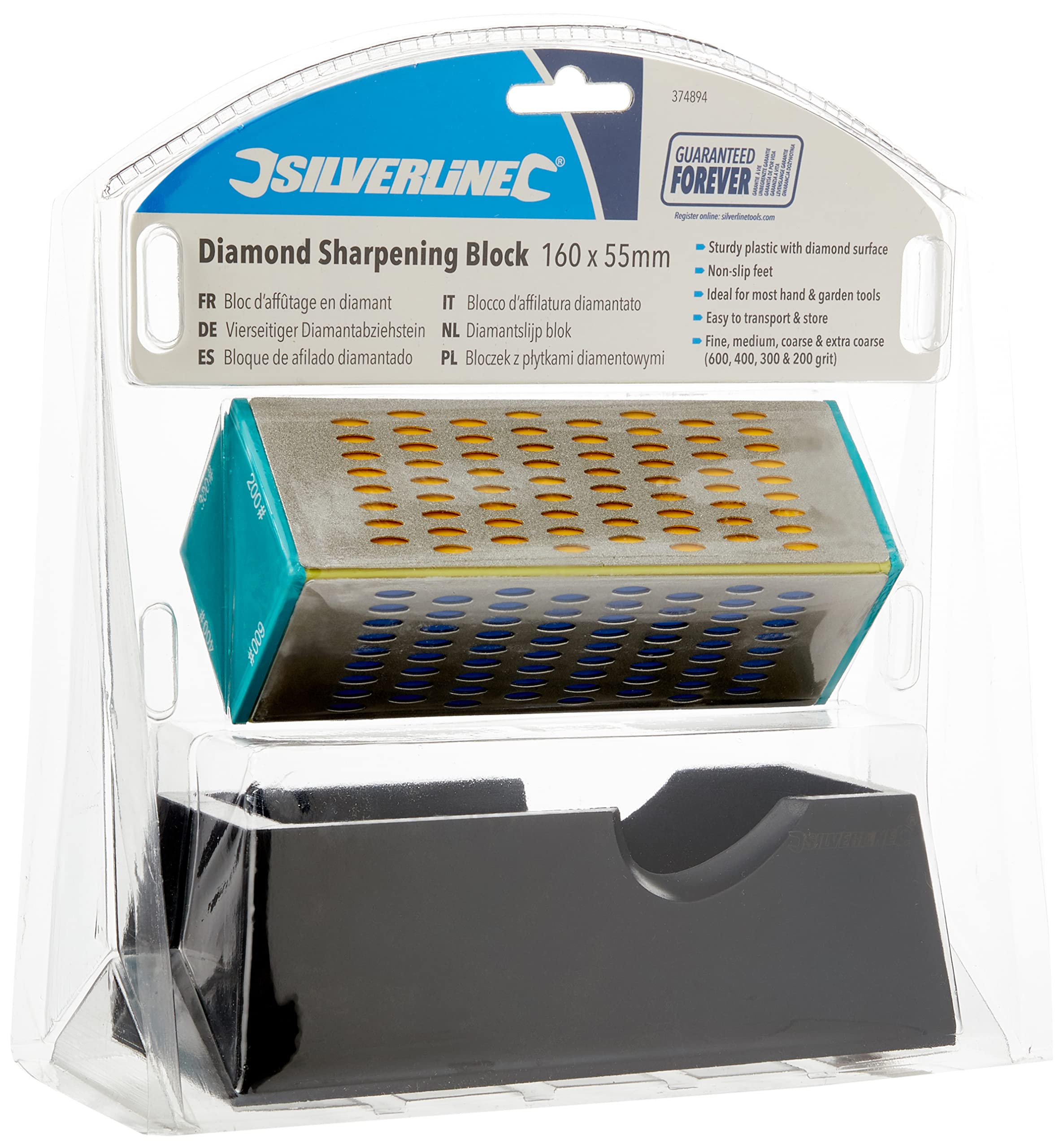 Silverline Diamond Sharpening Block 160 x 55mm