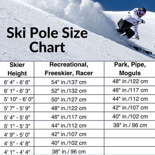 Ski Poles Graphite Carbon Composite - Zipline Lollipop U.S. Ski Team Official Supplier (Gray Carbon, 46" in./117 cm)