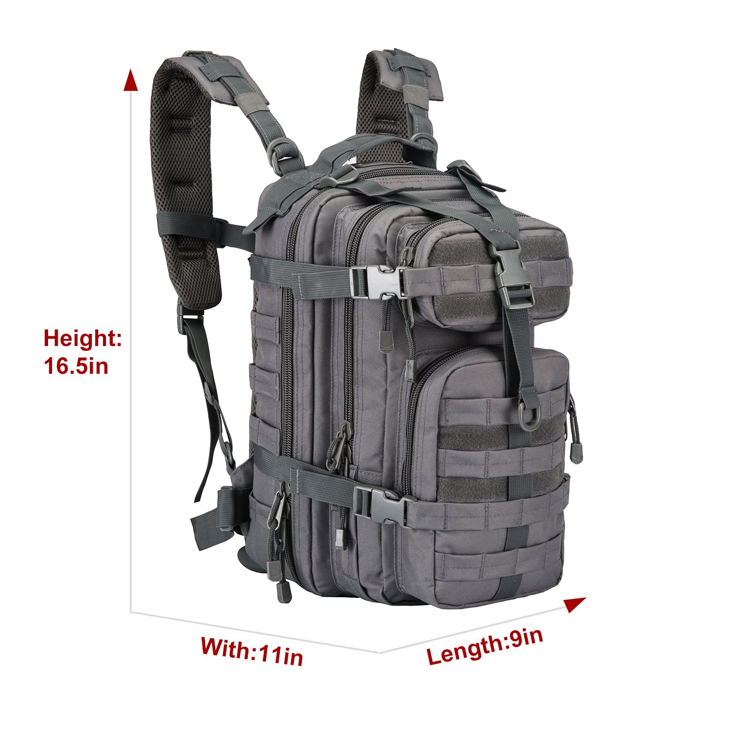 Small Military Tactical Backpack Molle Army Assault Rucksack Pack Bug Out Bag