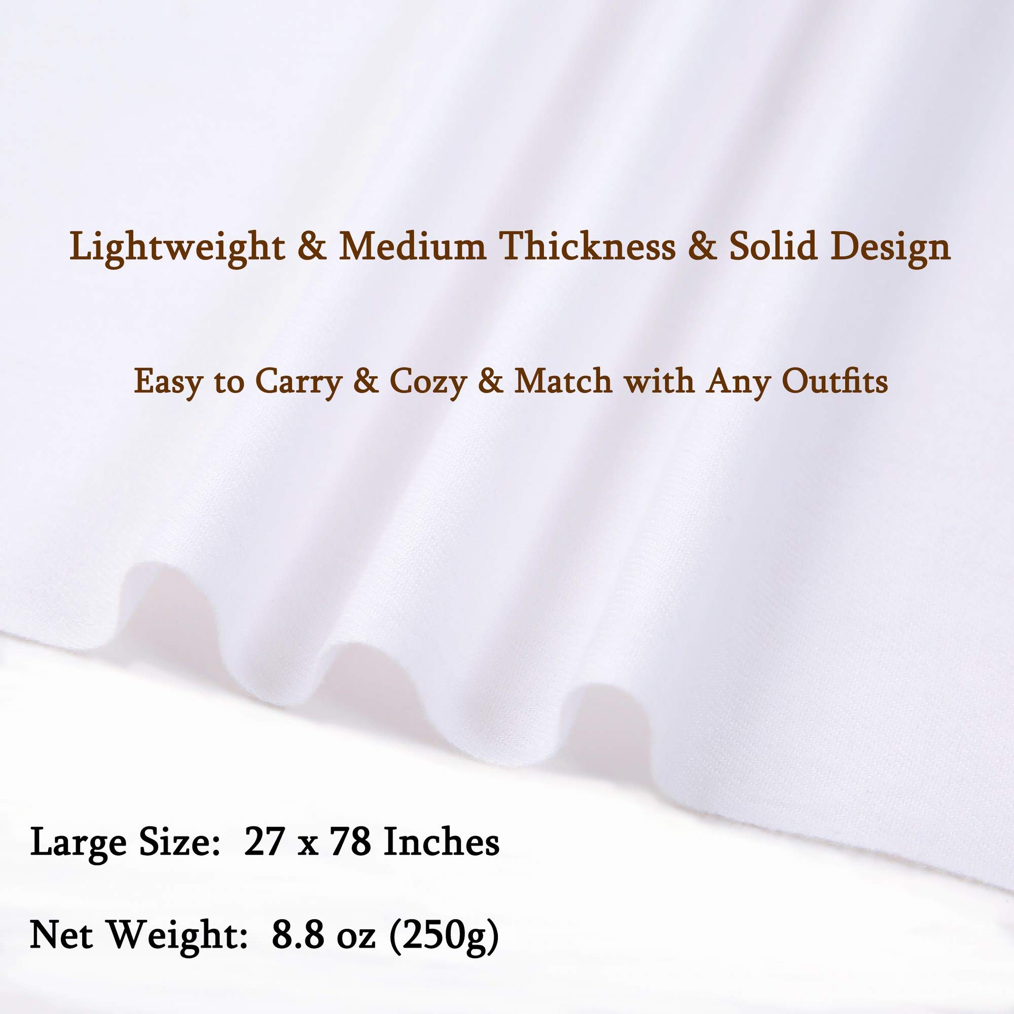 vimate Pashmina Shawls and Wraps, Women White Bridesmaid Pashmina Scarfs and Shawls for Wedding Bridal(White)