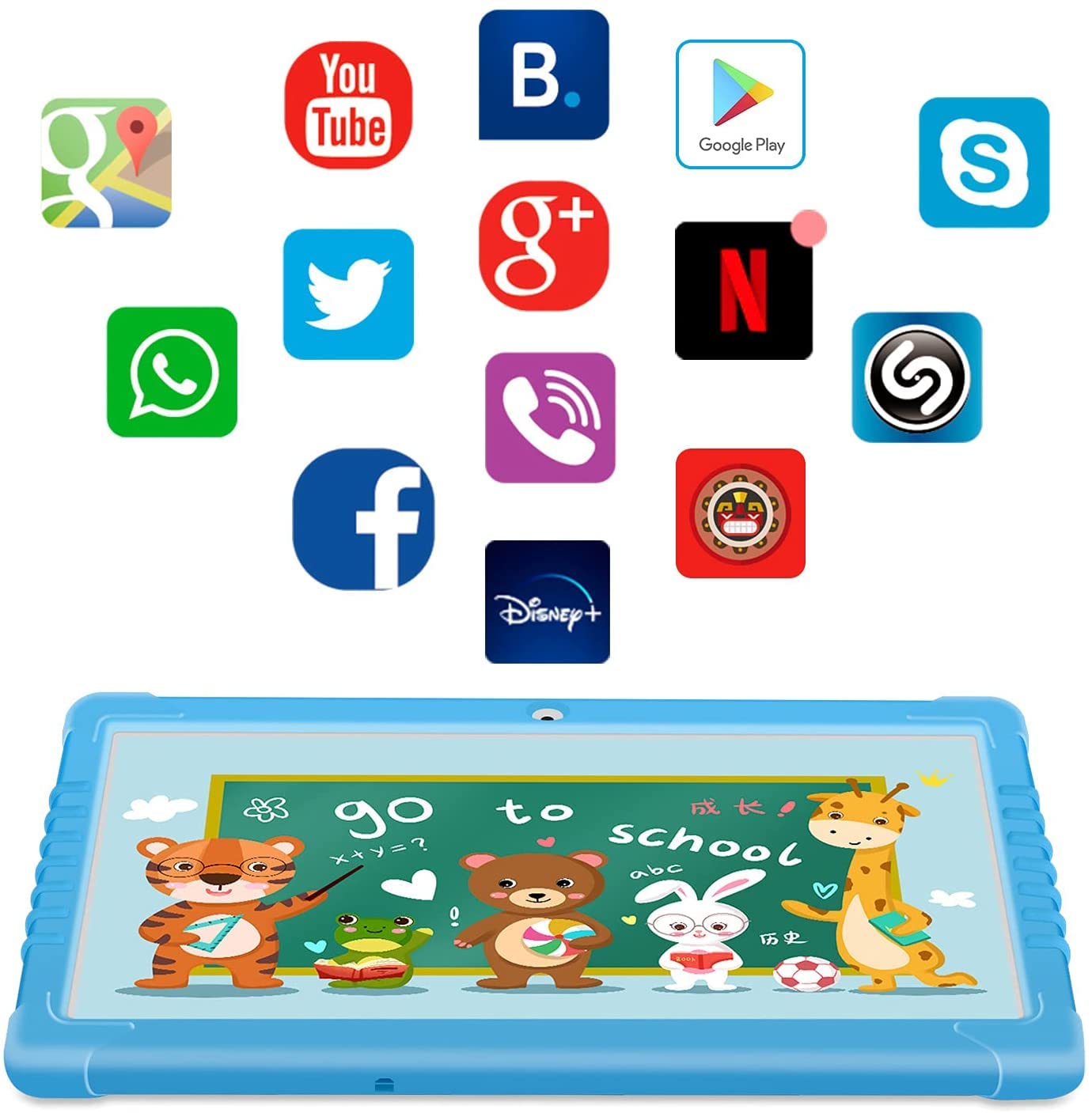 SANNUO Kids Tablet 10.1 inch, GMS-Certified Android 9.0,Kids -Mode,2GB RAM,2.0+5.0MP Dual Camera,IPS1280x800 Screen,3G,GPS,Google Play with Learning App for Children